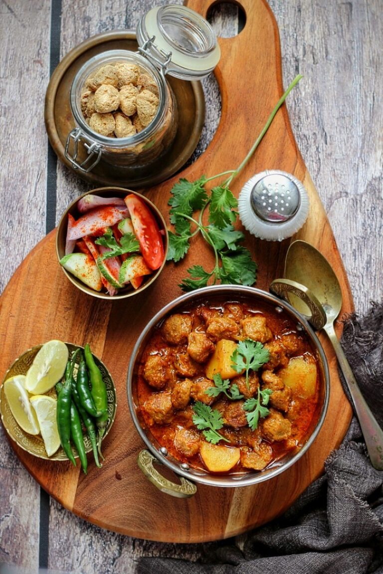 SOYA ALOO SABZI – सोया आलू की सब्ज़ी (Soya Nugget Potato Curry) – Easy ...