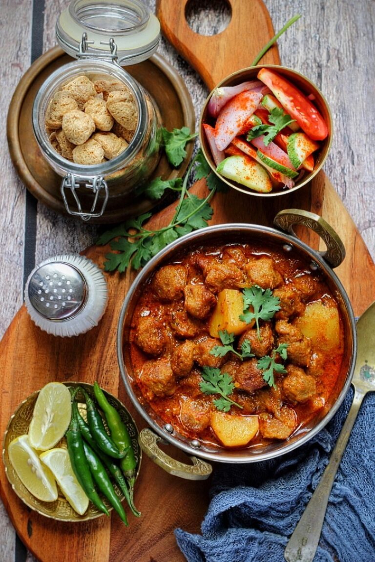 SOYA ALOO SABZI – सोया आलू की सब्ज़ी (Soya Nugget Potato Curry) – Easy ...